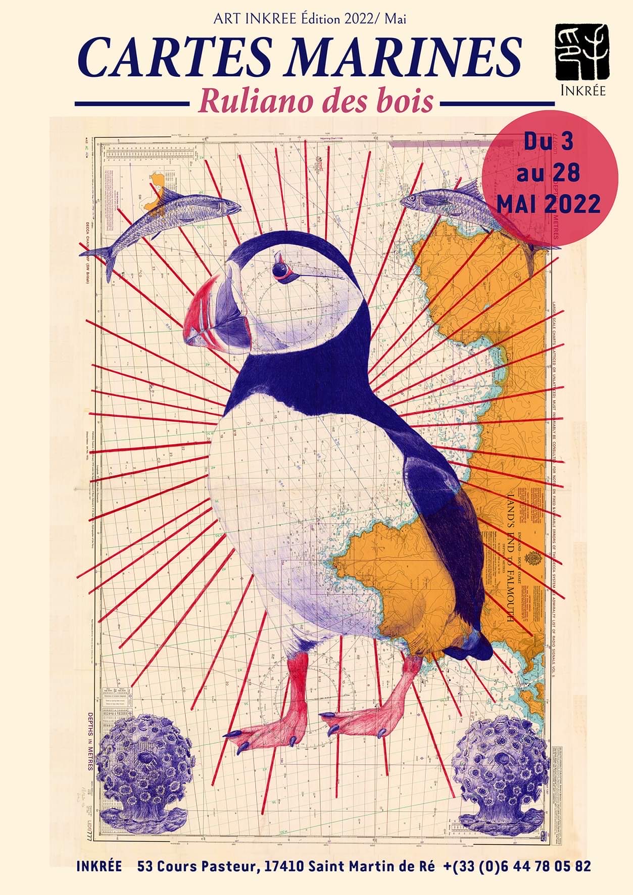 Exposition : Cartes Marines de Ruliano des Bois - ART INKRÉE